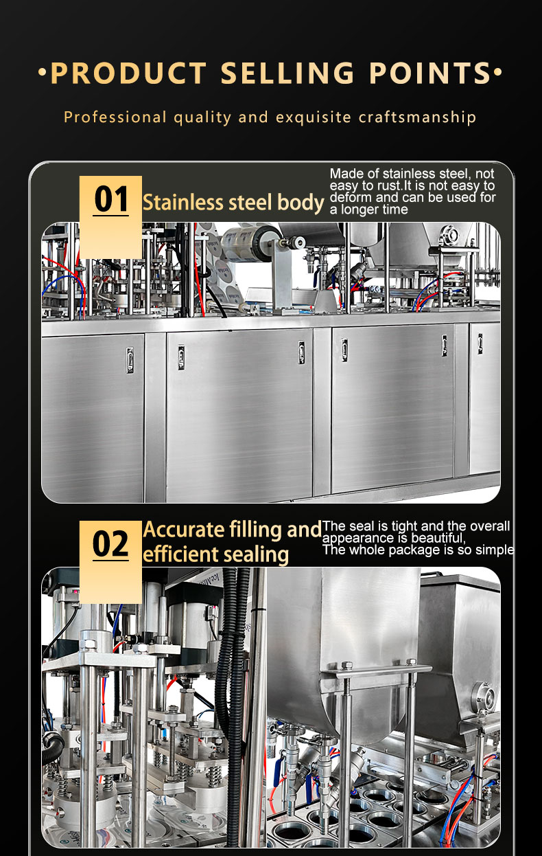 Automatic Ice Cube Water Juice Ice Cream Cup Filling Sealing Machine Price