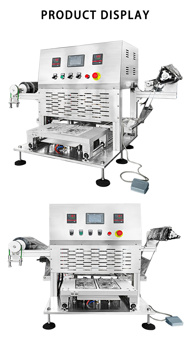 Table top stainless steel semi automatic sandwich tray sealing machine ...