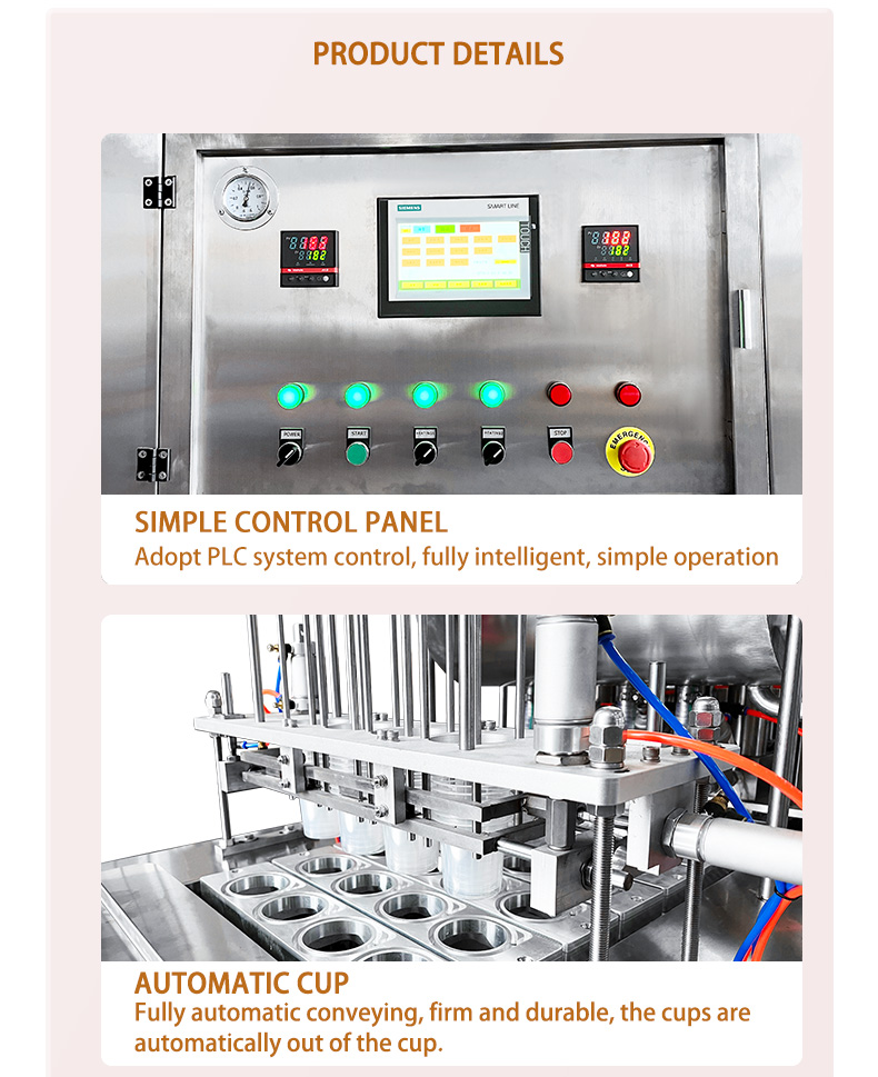 Continuous Type Jelly Pudding Plastic Cup Filling Sealing Machine